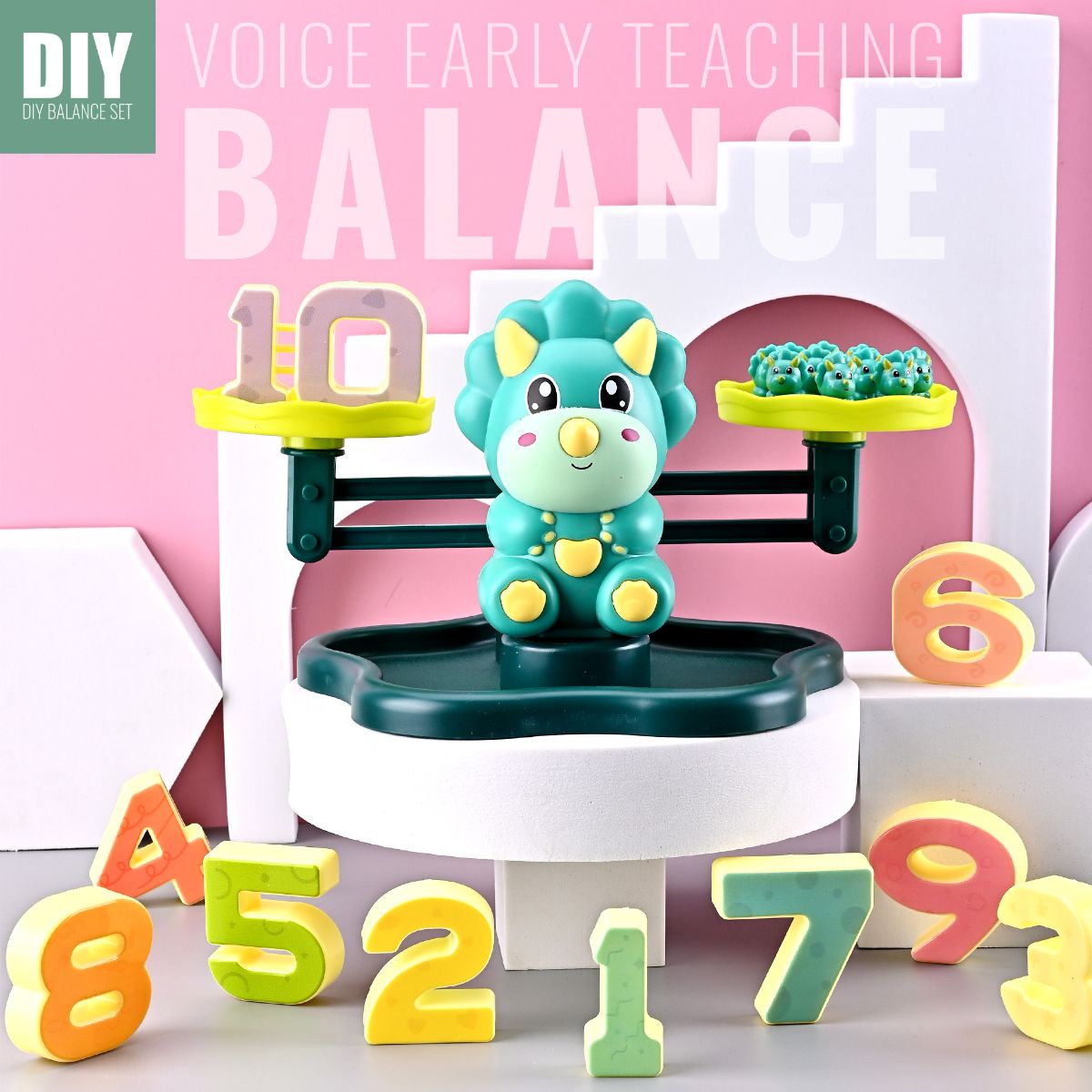 Dinosaur & Monkey Math Balance Toy with Voice – BLaLa Toy
