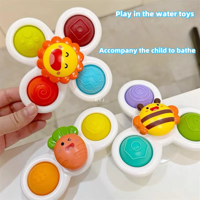 3Pcs Novelty Fidget Suction Cup Spinner Toy For Baby – BLaLa Toy